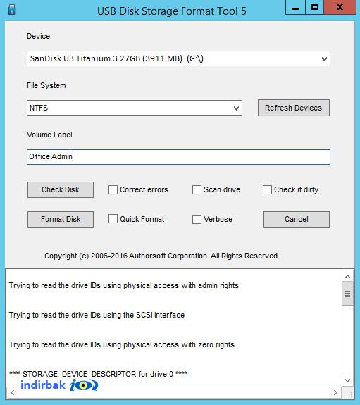 USB Disk Storage Format Tool - indir ücretsiz indir- indirBak